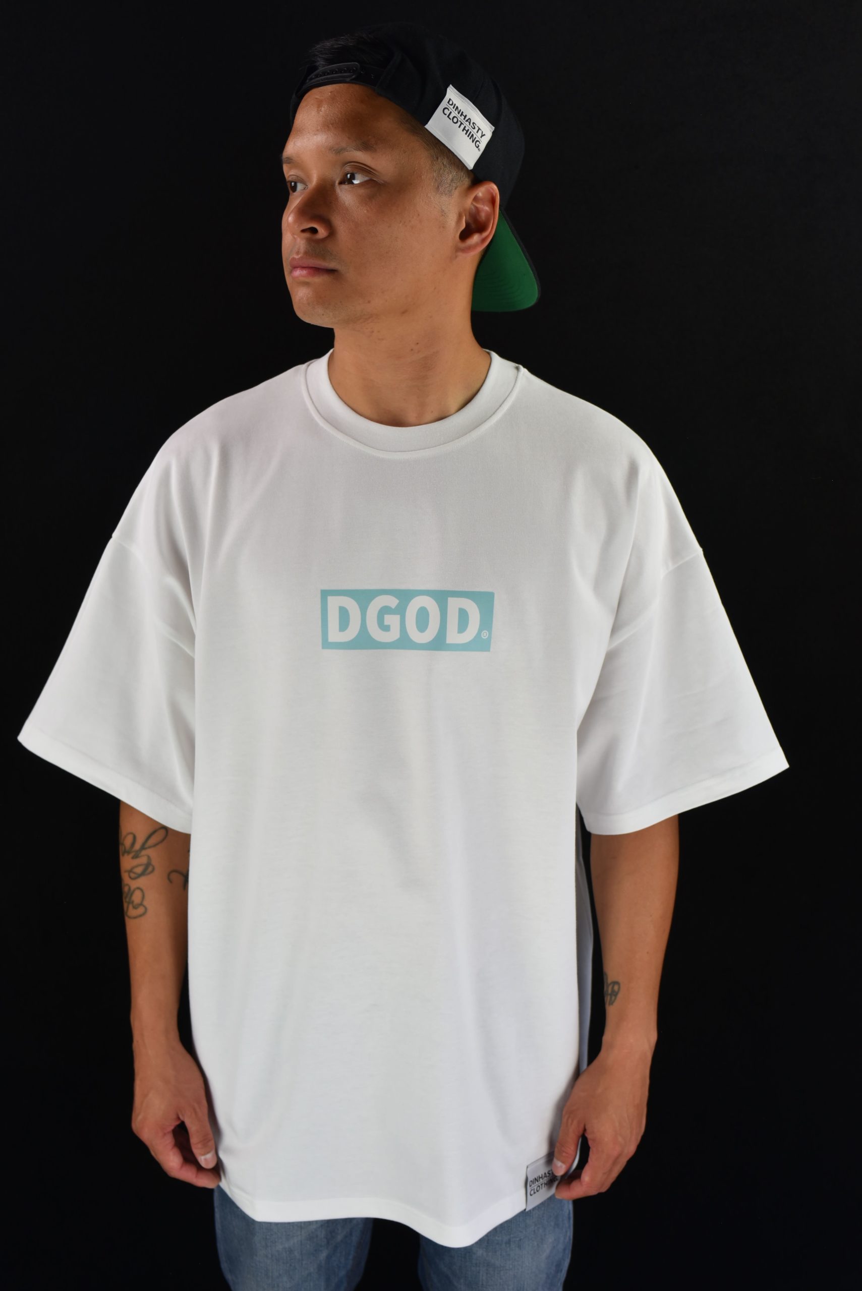 Lightning Blue Box Logo SHIRT | DGOD CLOTHING®
